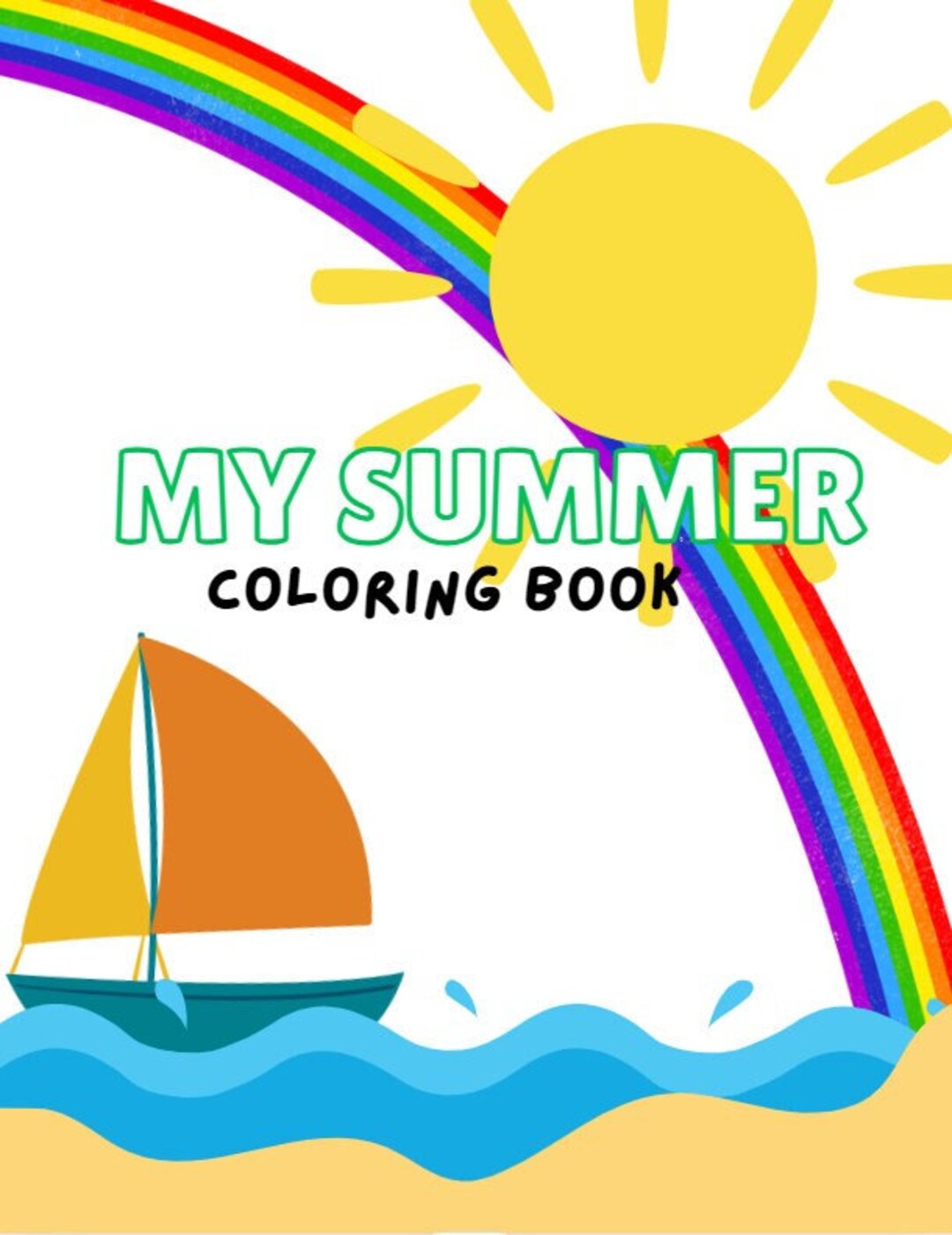 My Summer Coloring Book - Etsy