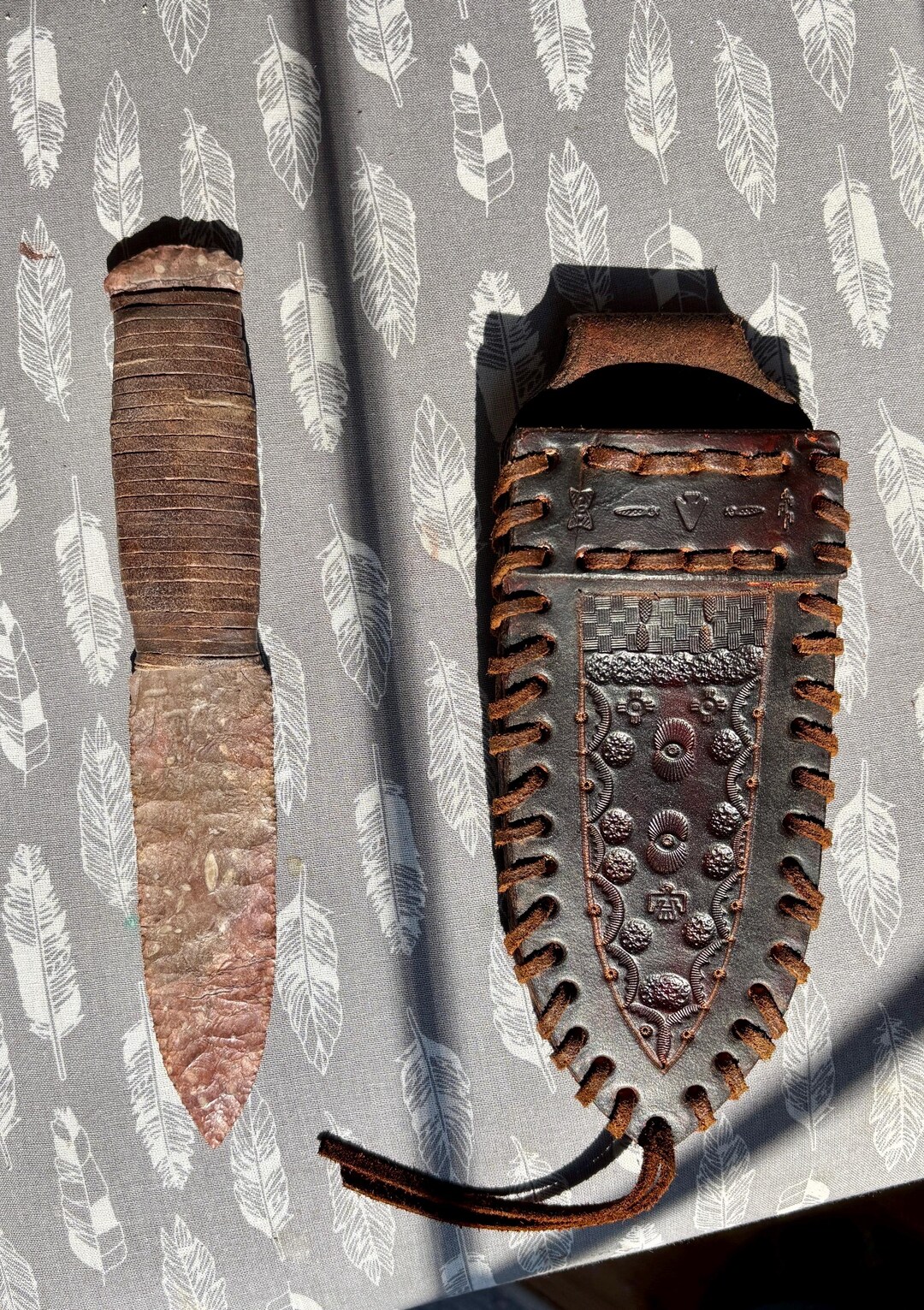 Kay County Dagger With Sheath Flint Knapping by Steve Zamjohn - Etsy