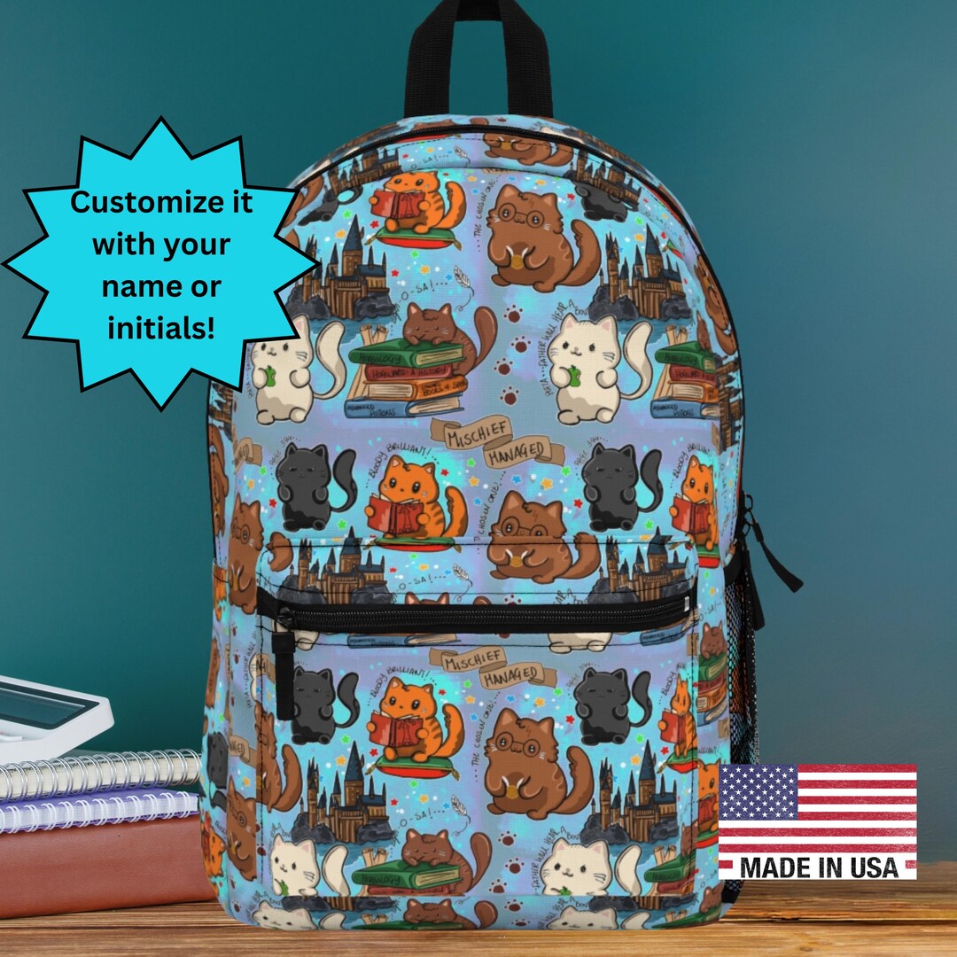Magical Cat Wizard Backpack: Spellbound Fantasy School Bag - Etsy
