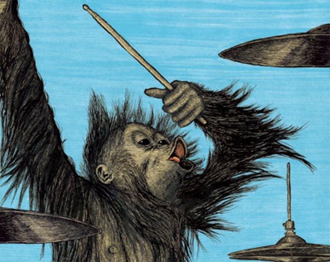 BAM BAM 11x15.75 Print Signed and Numbered. Backround Color Your Choice ...