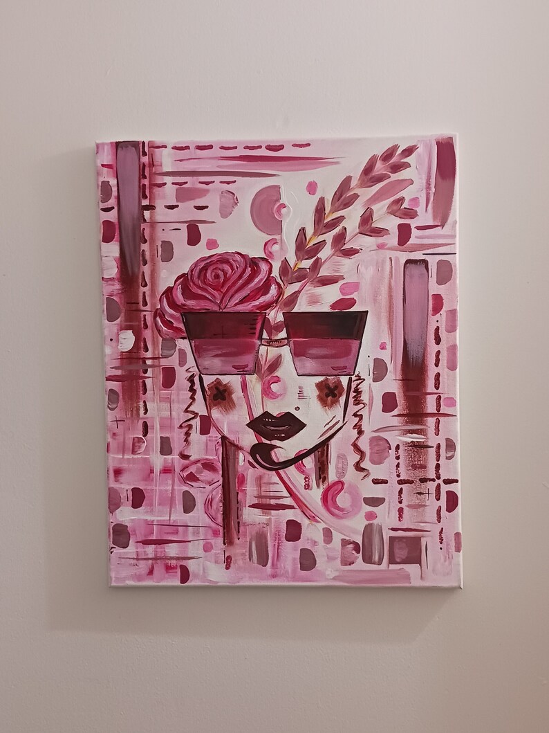 Acrylic Painting, Wall Art, Pink Abstract, Original Painting - Etsy