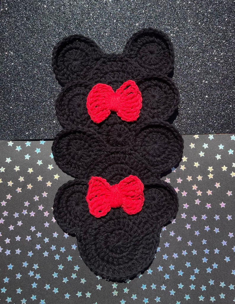 Classic Mickey & Minnie Mouse Inspired Handmade Coaster Pair, Coaster ...