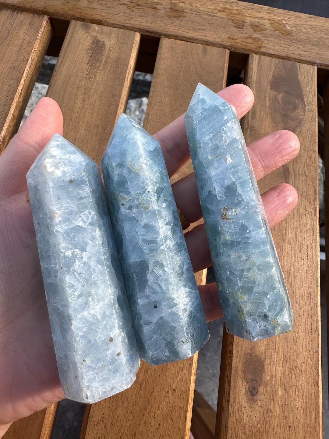Exquisite Blue Calcite Tower Natural Healing Crystal for Clarity ...