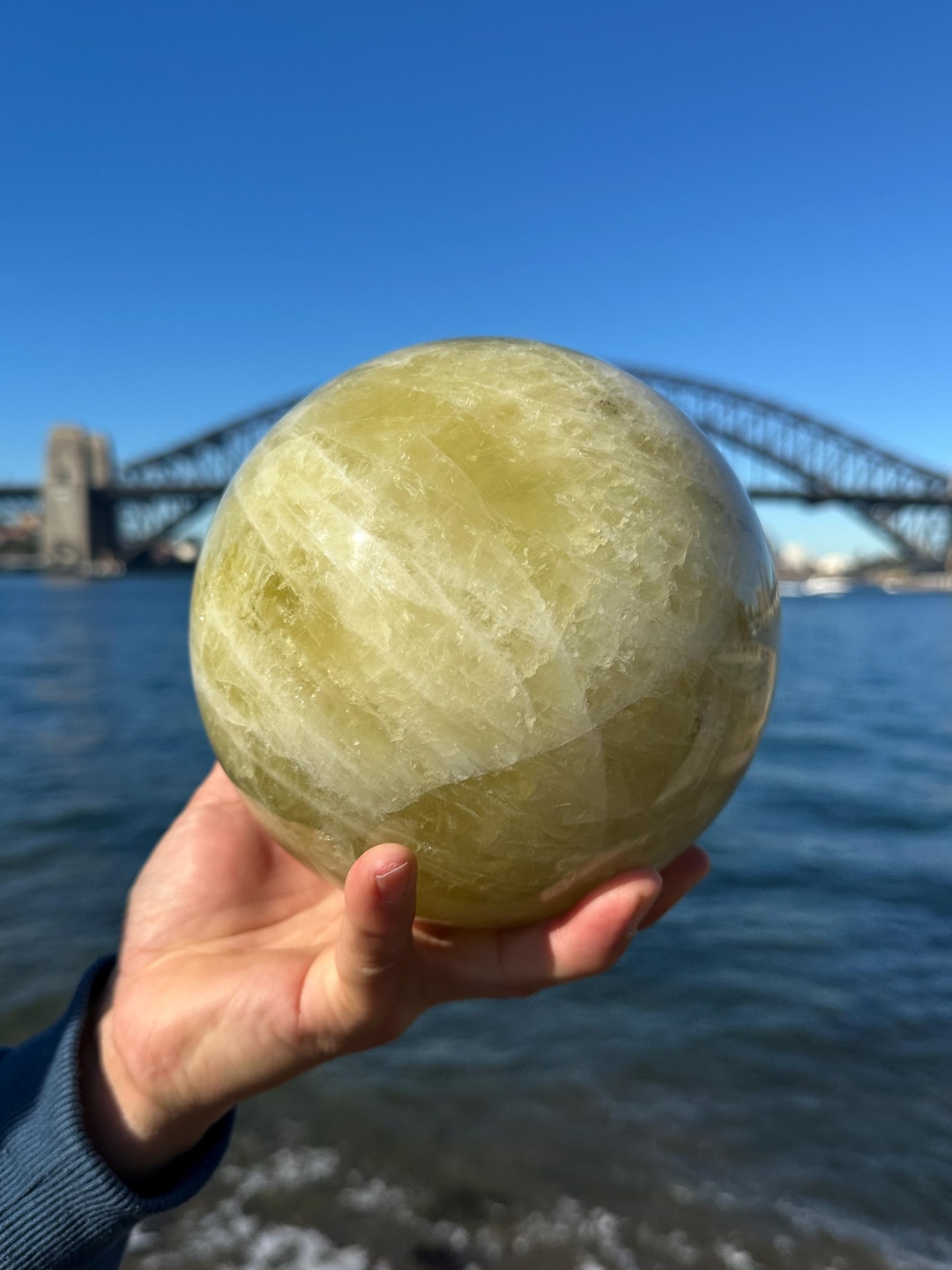 Extra Large Citrine Sphere W Rainbow 6.2kg, 15.8cm Abundance ...
