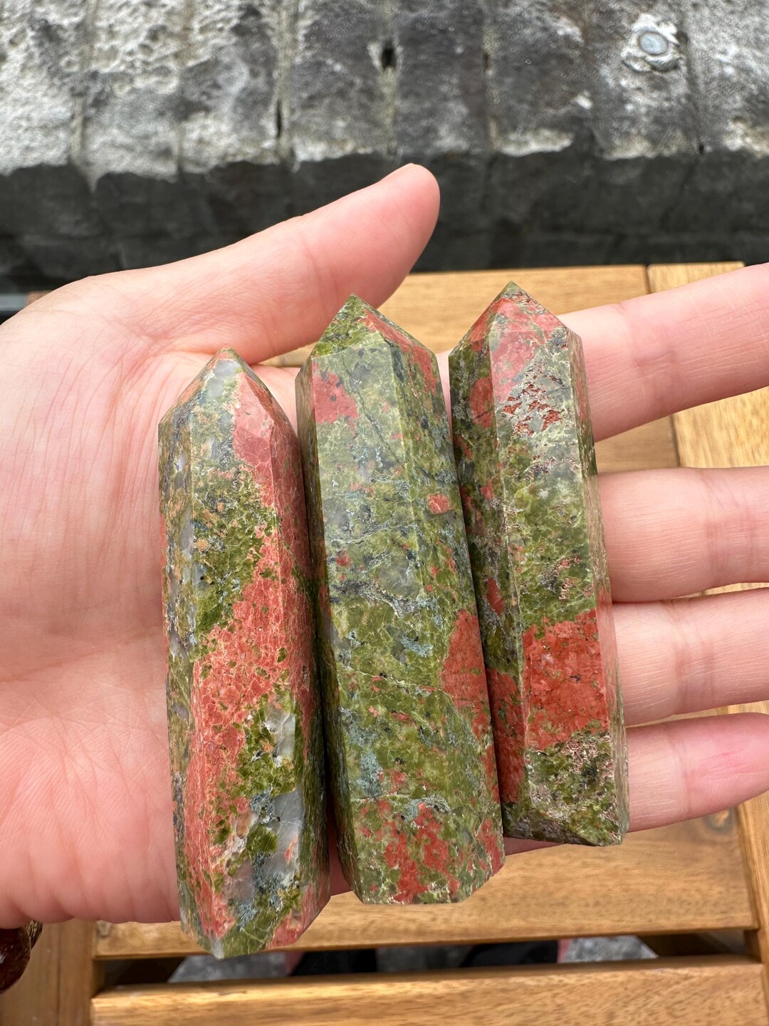 Unakite Crystal Tower Obelisk Point – Balance & Emotional Healing ...