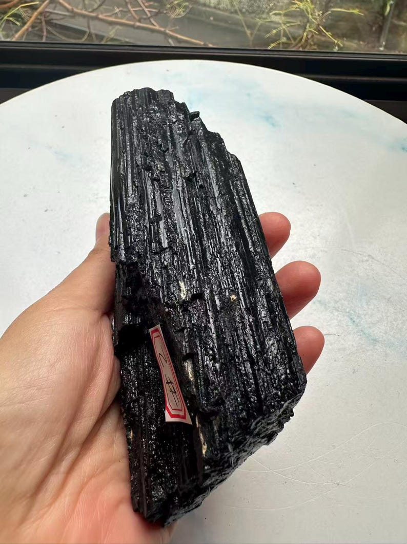 Large Raw Black Tourmaline Specimen - High Lustre Natural Schorl ...