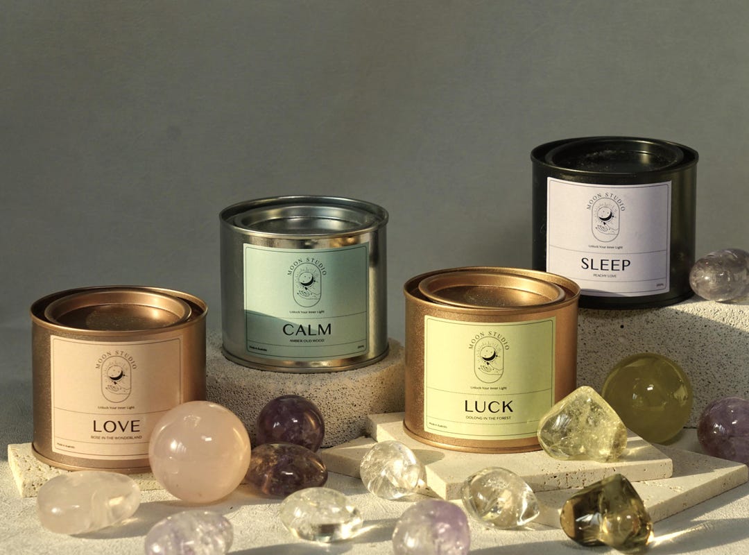 Handmade Scented Candle Love, Calm, Luck, and Sleep Candle Soy Wax ...