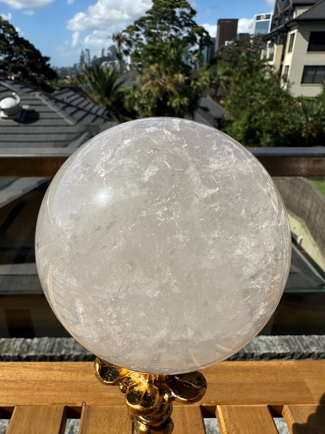 Large Natural Clear Quartz Sphere Crystal Ball Clear Quartz Ball ...