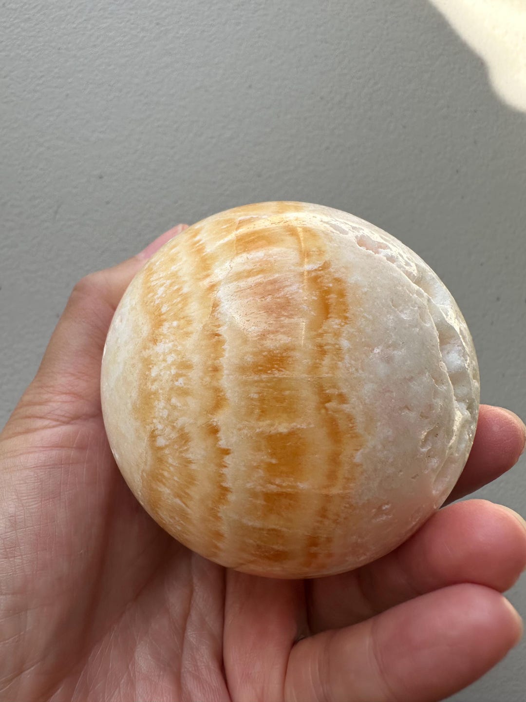 Natural Yellow Calcite Sphere by Hand Yellow Calcite Ball Yellow ...