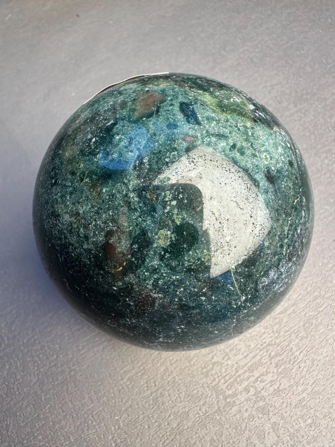 Natural Large Ocean Jasper Ball by Hand Ocean Jasper Sphere Ocean Agate ...