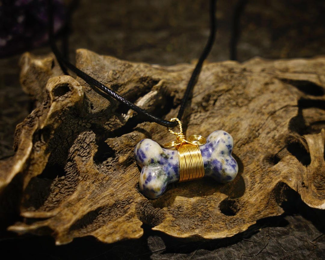 Bone Crystal Necklace - Triple Stone Healing Jewelry With Clear Quartz ...