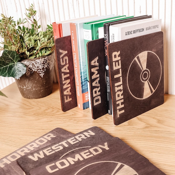 Book Shelf Dividers - Etsy