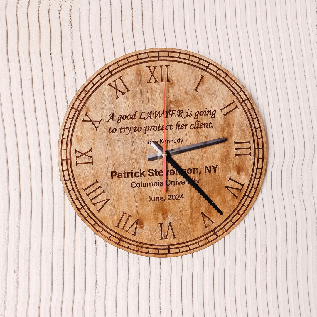 Personalized Wall Clock, Custom Graduation Gifts, Graduation Wood Clock ...