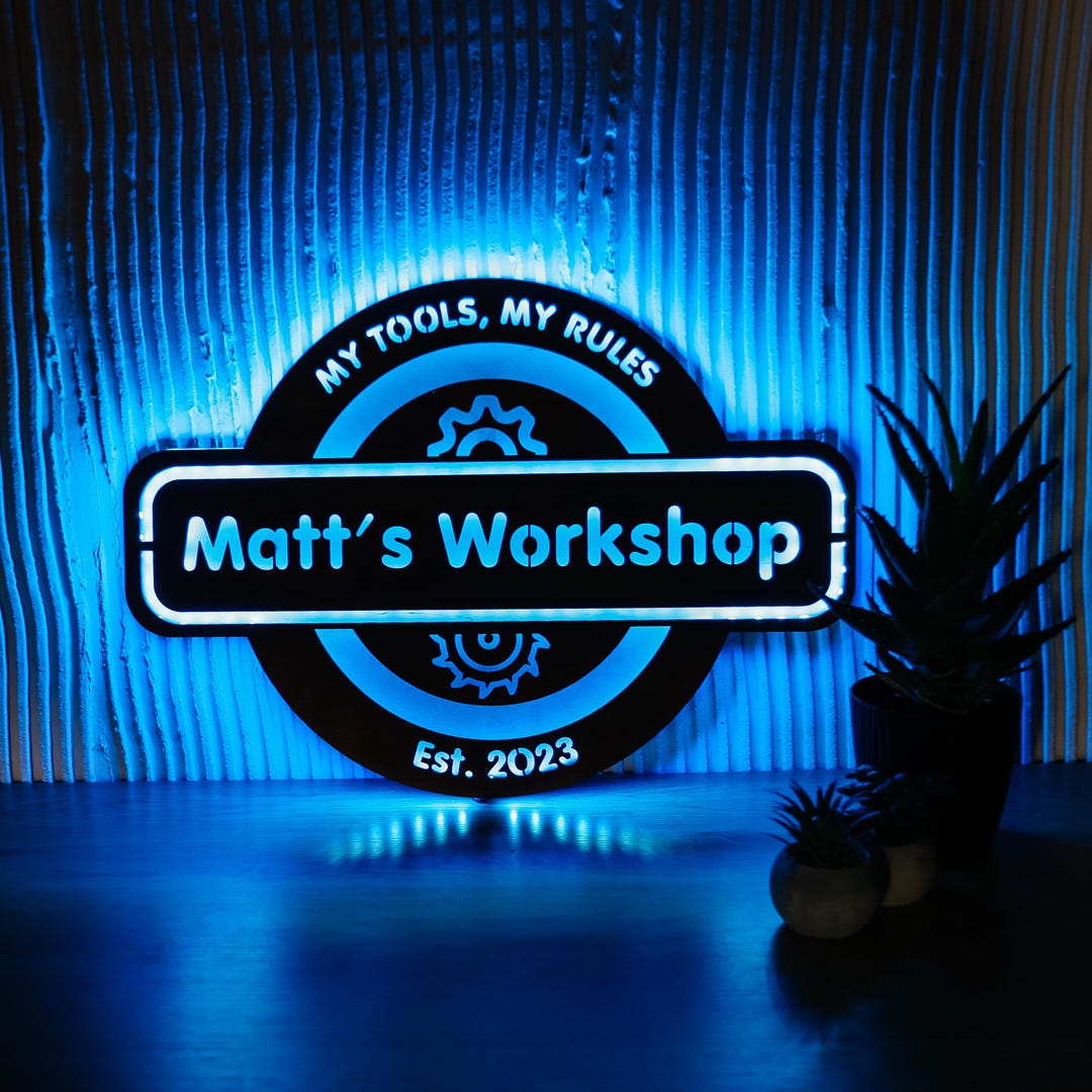 Personalized Workshop Sign, Custom Workshop Sign Wood, Workshop Sign Custom, Workshop Sign for ...