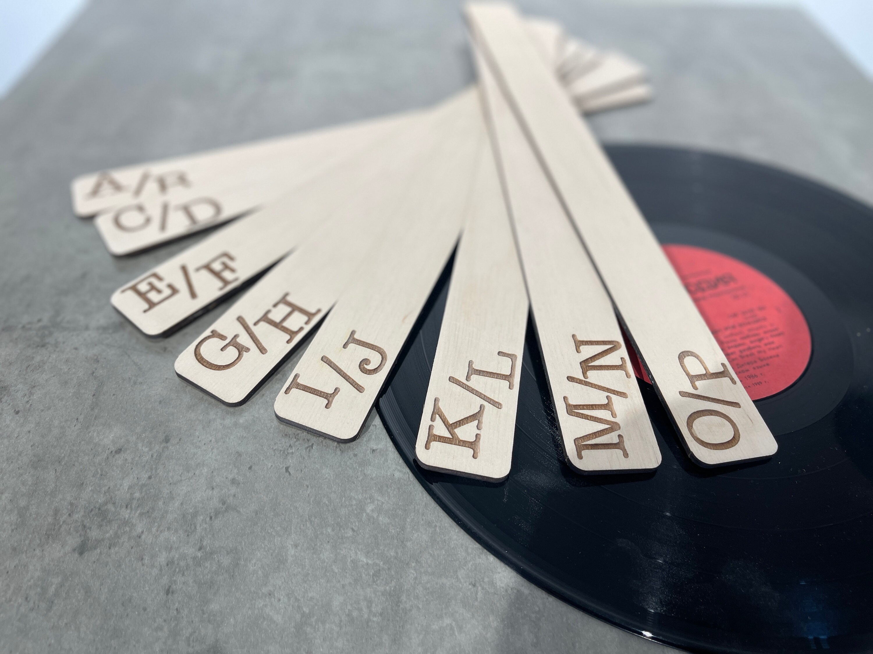 Vinyl Record Dividers, Book Separator, Vinyl Record Storage, Handmade ...