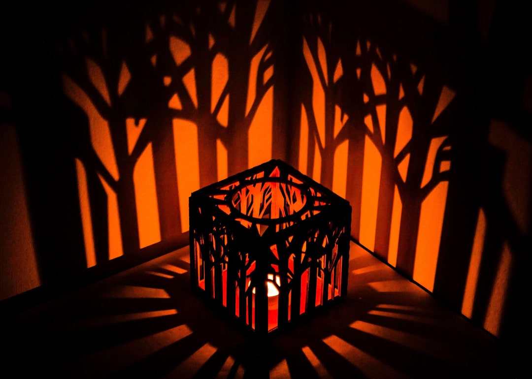 Shadow Lamp, Wooden Candle Box, Shadow Lantern, Wooden Bedside Lamp ...