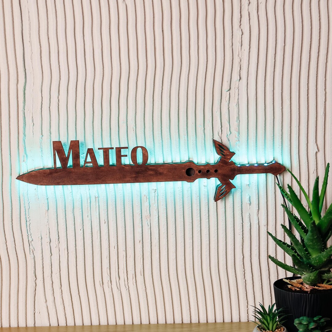 Personalized Sword, Master Sword, Gaming Wall Art, Game Sword Neon Sign ...
