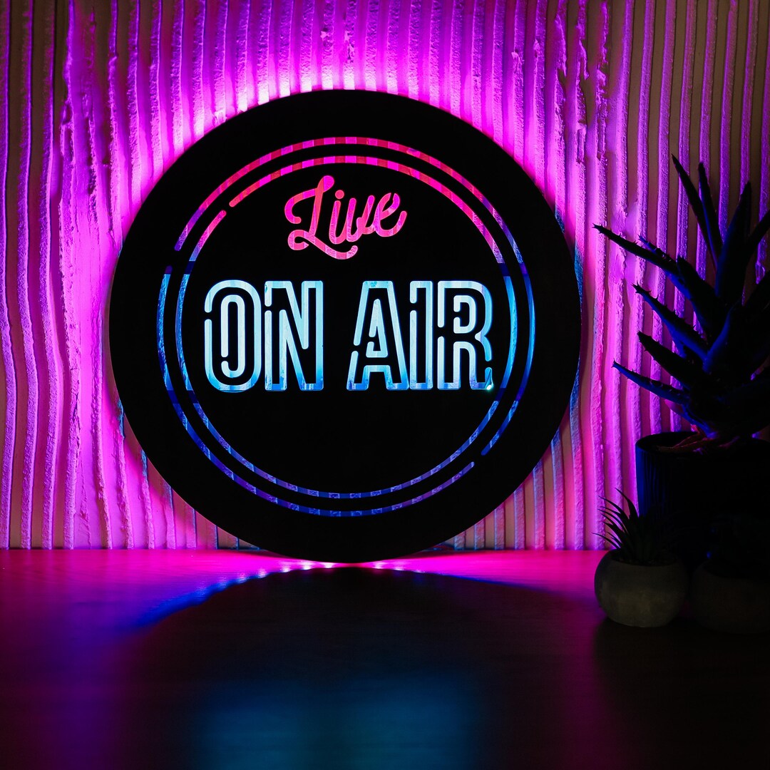 On Air Neon Sign, on Air Led Sign, Live Streaming Sign, on Air Sign ...
