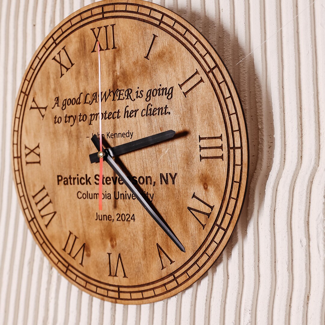 Personalized Wall Clock, Custom Graduation Gifts, Graduation Wood Clock ...