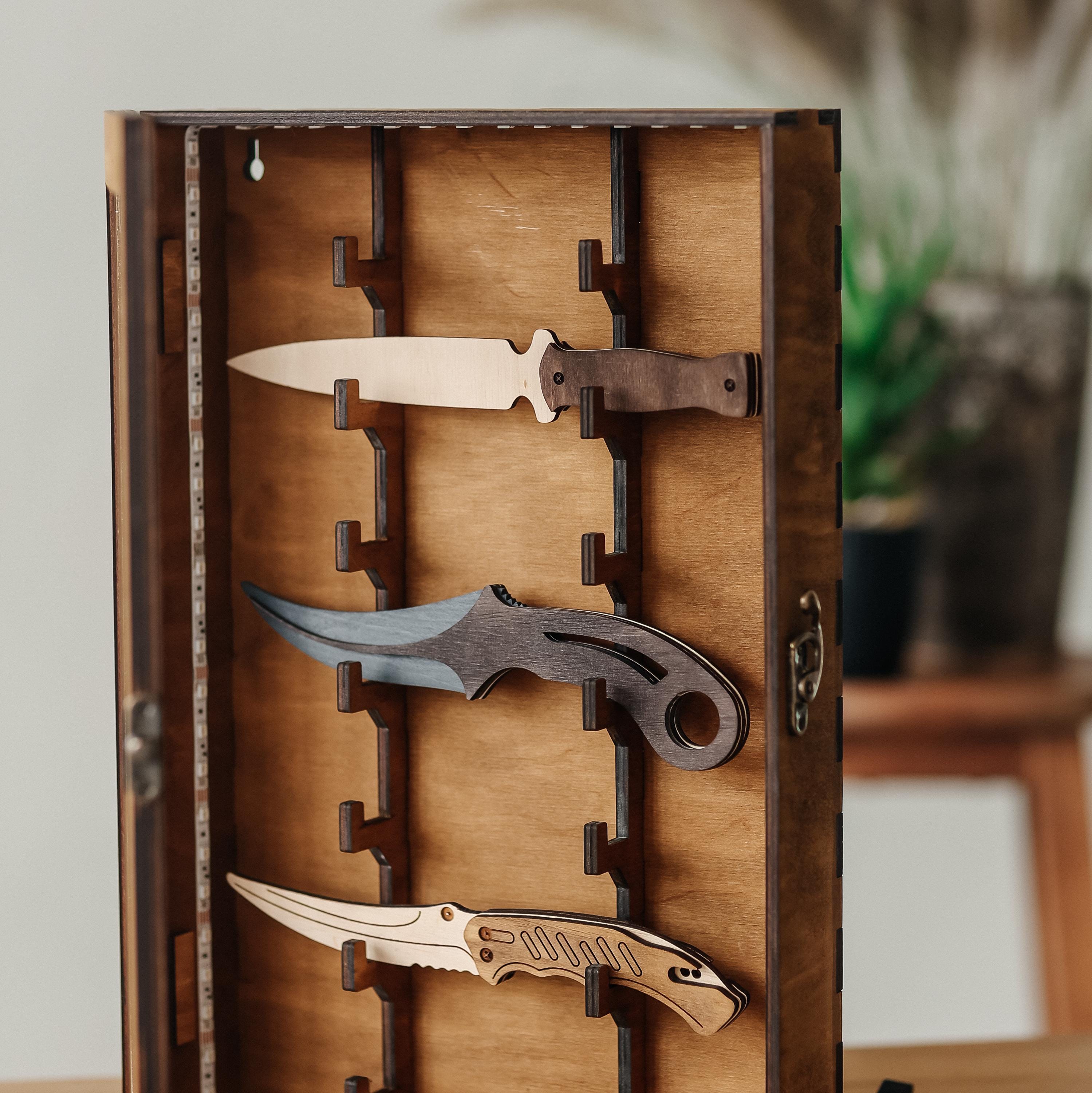 Display Case With Glass Door, Knife Display Lighted, Display Case ...