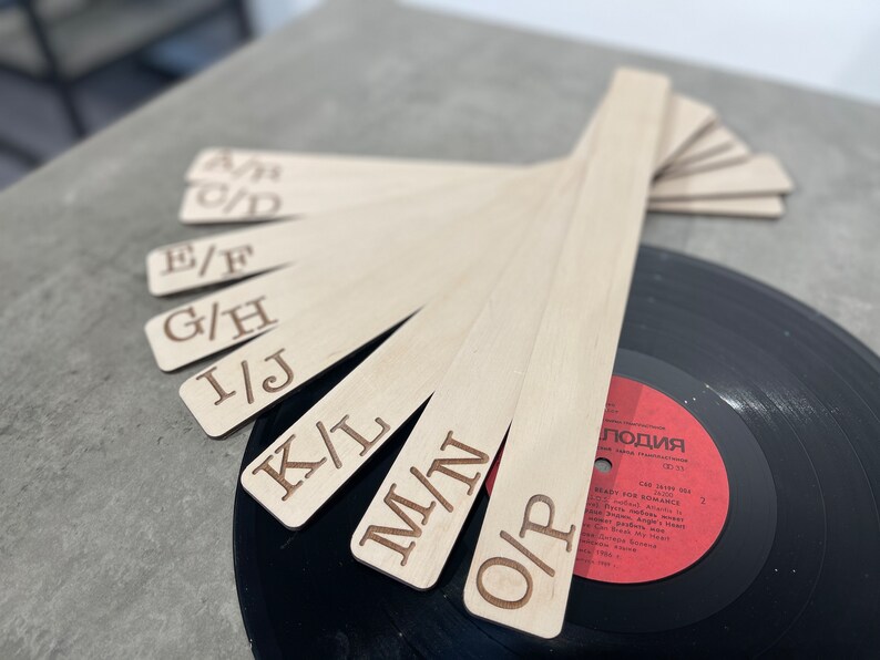 Vinyl Record Dividers, Book Separator, Vinyl Record Storage, Handmade ...