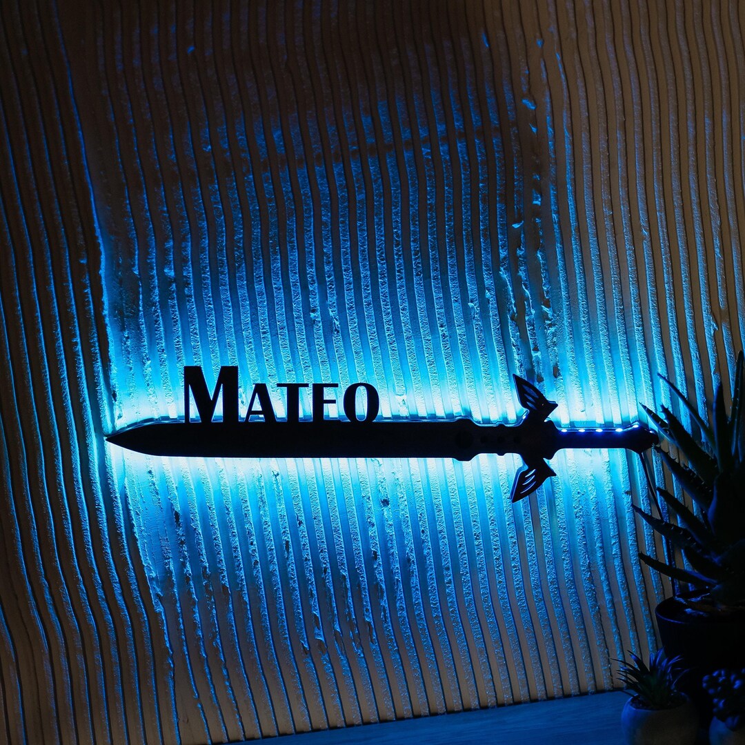 Personalized Sword, Master Sword, Gaming Wall Art, Game Sword Neon Sign ...
