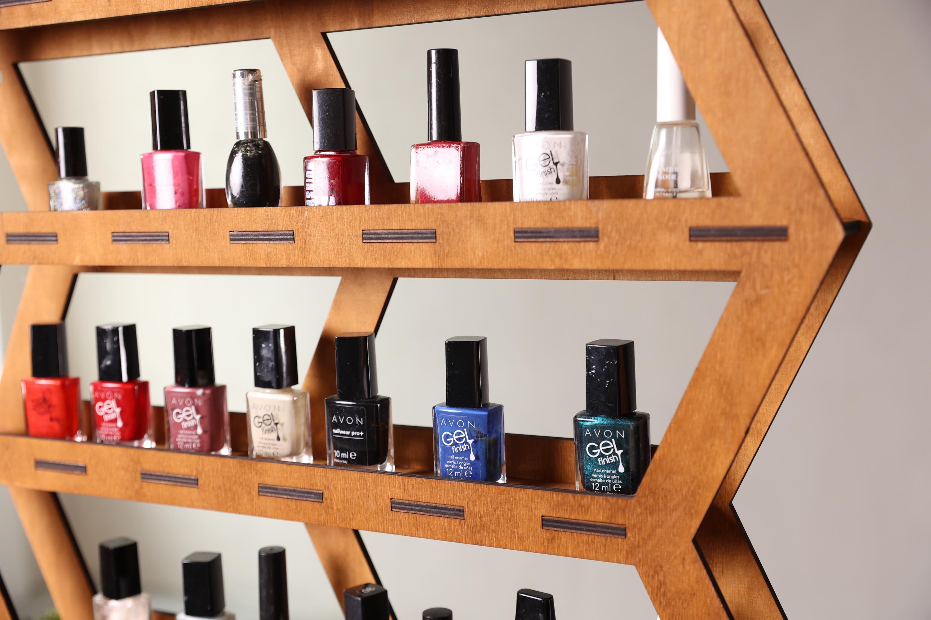 Nail Polish Shelf, Nail Polish Holder, Nail Polish Display Shelf, Nail ...