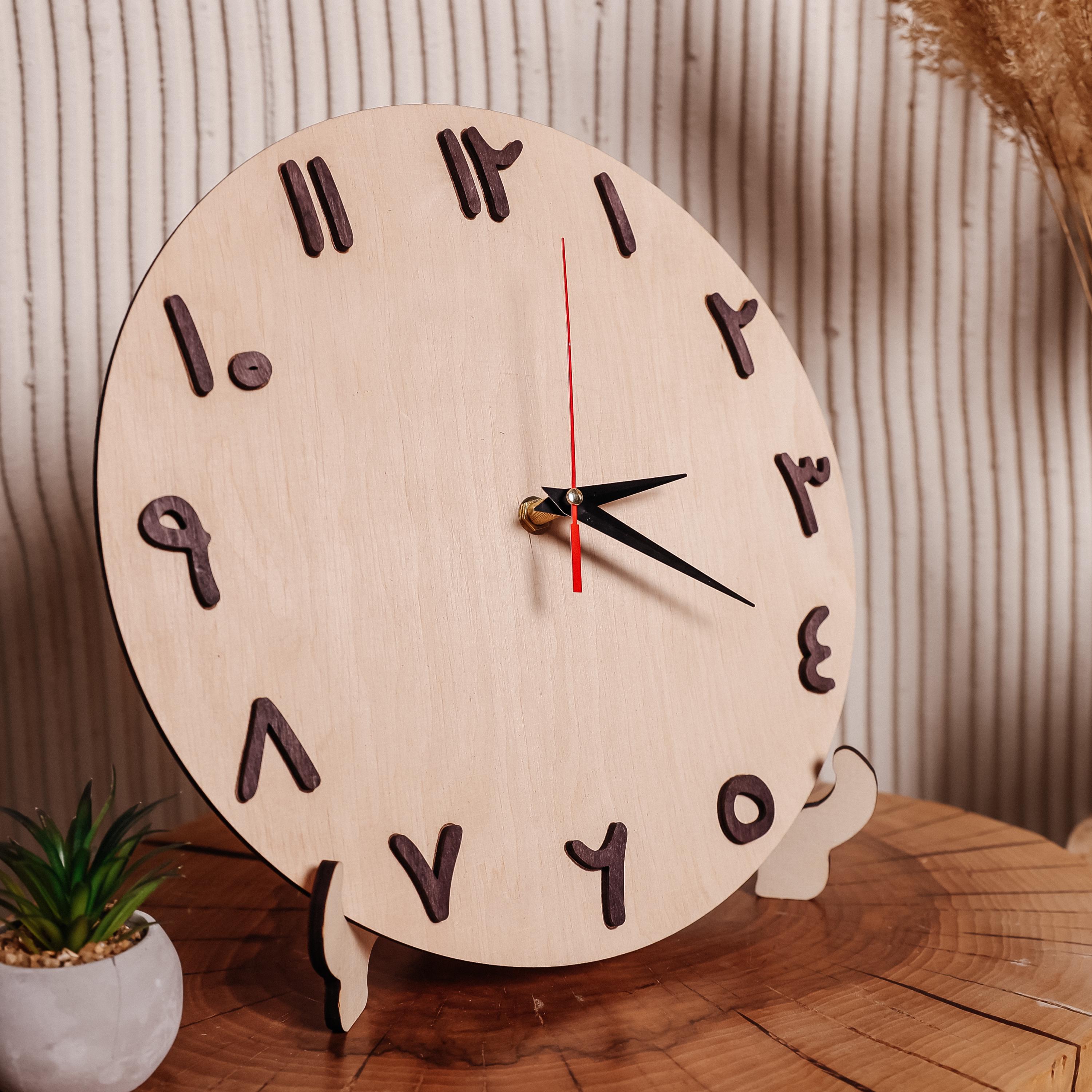 Arabic Wall Clock, Islamic Calligraphy Wall Art, Arabic Clock, Wood ...