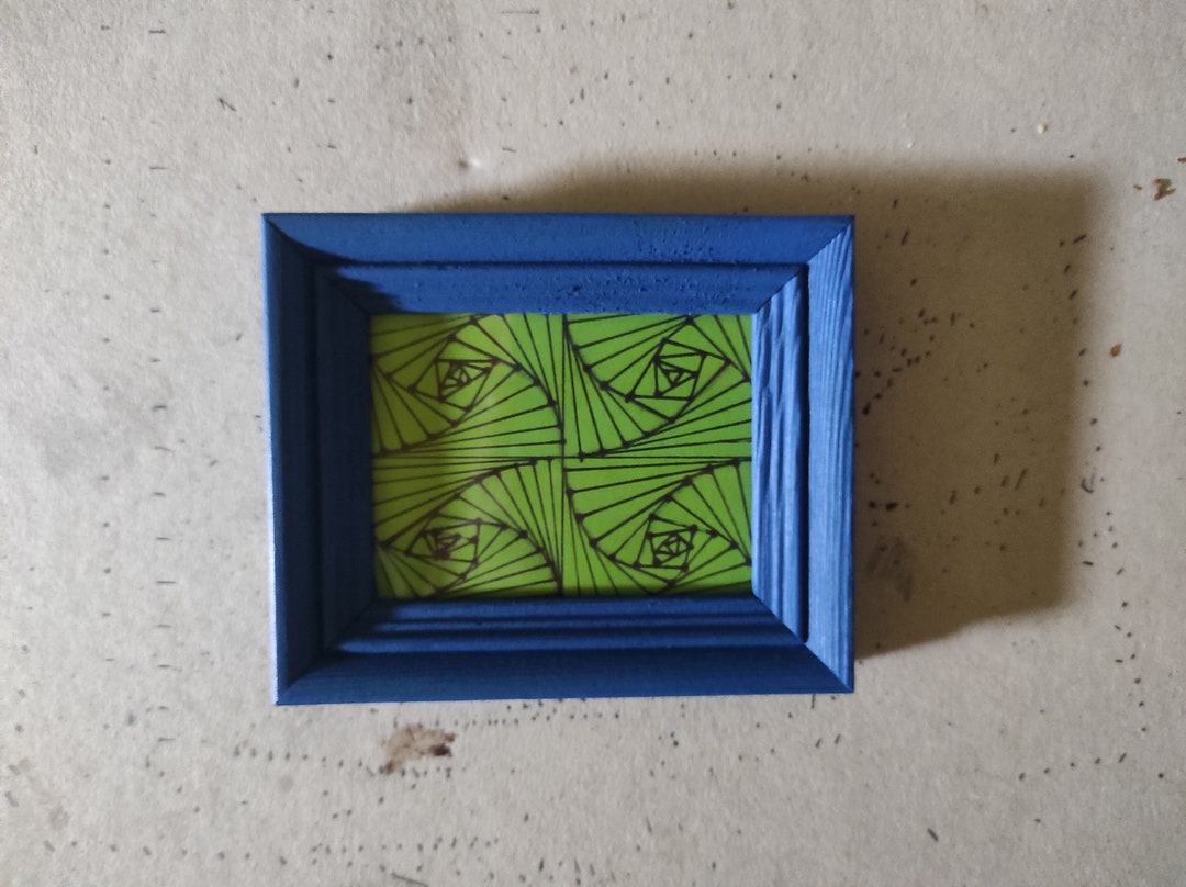 PENNE Line Art Hand Drawing in Blue Frame - Etsy