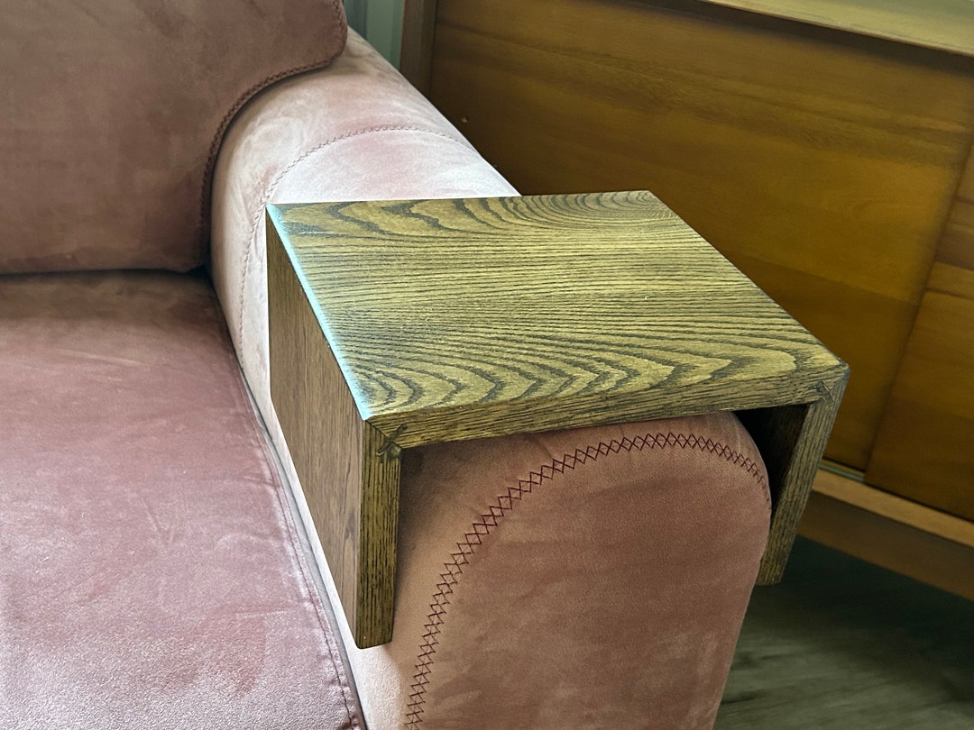Handmade Useful Armrest Table, Functional Couch Tray, Wood Sofa Table ...