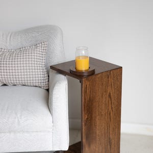 Minimalist Handmade Table, Handcrafted Sofa C Table With Cup Holder ...