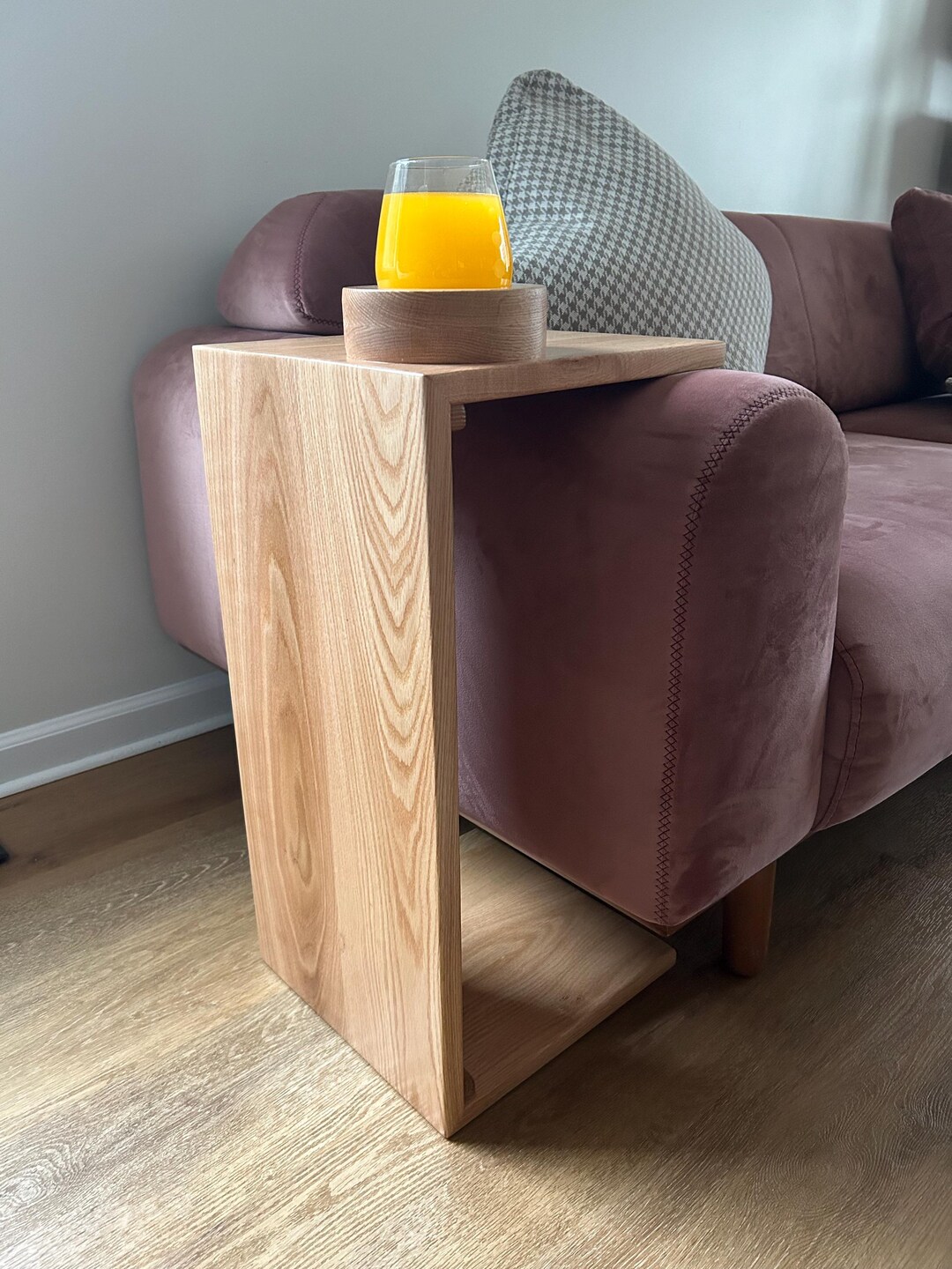 Handmade Sofa C Table With Holder, Couch Slide Table,%100 USA Made, Gift Table, Sofa Side Table ...