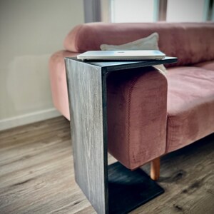 Minimalist Handmade Table, Handcrafted Sofa C Table With Cup Holder ...
