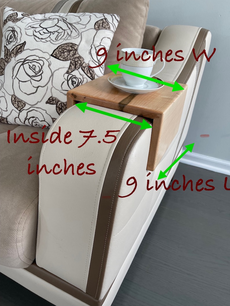 Handmade Useful Armrest Table, Functional Couch Tray, Wood Sofa Table ...