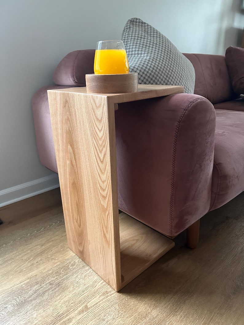 Coffee Table, Handcrafted Sofa C Table, Couch Slide Table, Handmade C ...