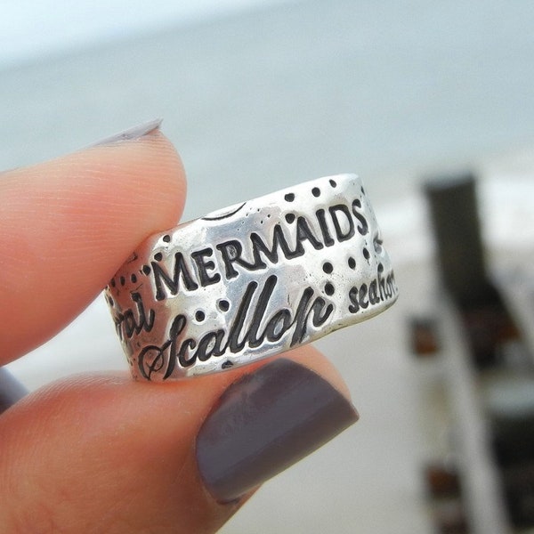 Silver Mermaid Ring - Etsy