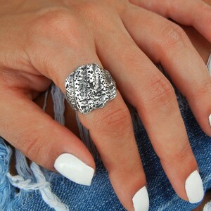 Rustic Ring, Rustic Jewelry, STERLING SILVER Rustic Ring, Rustic Silver ...