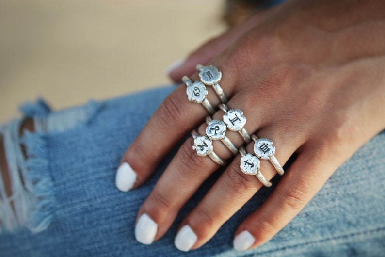Zodiac Rings Astrology Jewelry Zodiac Jewelry Sterling - Etsy