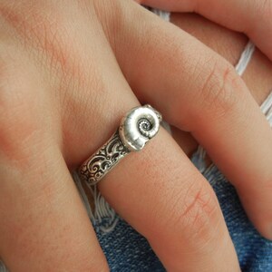 Shell Jewelry, Seashell Ring, Silver Shell Ring, Sterling Silver Shell ...