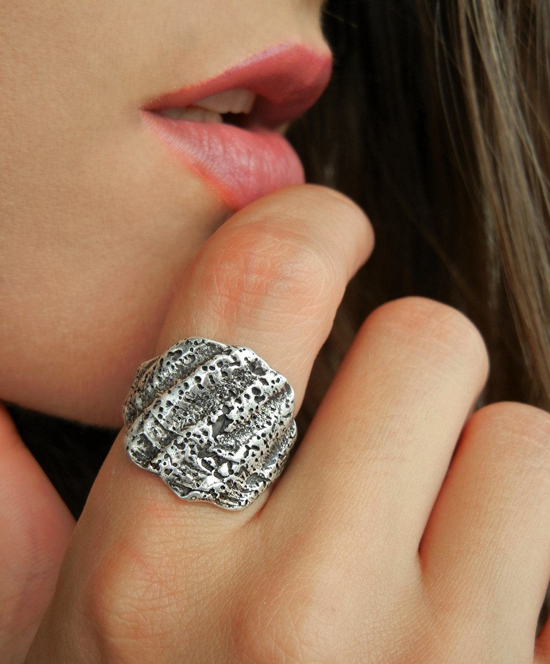 Rustic Ring, Rustic Jewelry, STERLING SILVER Rustic Ring, Rustic Silver ...