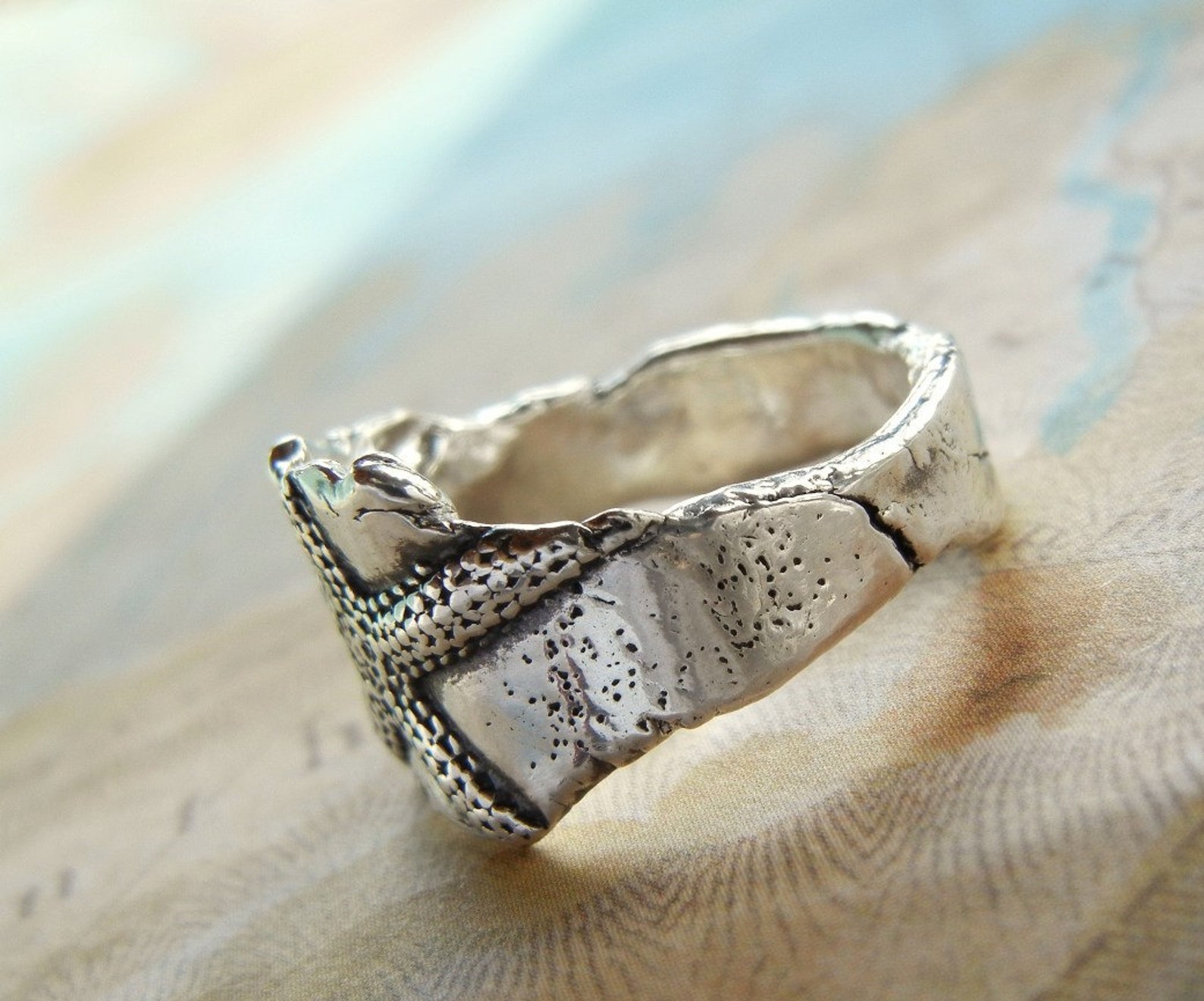 Beach Jewelry Beach Ring Sterling Silver Starfish | Etsy