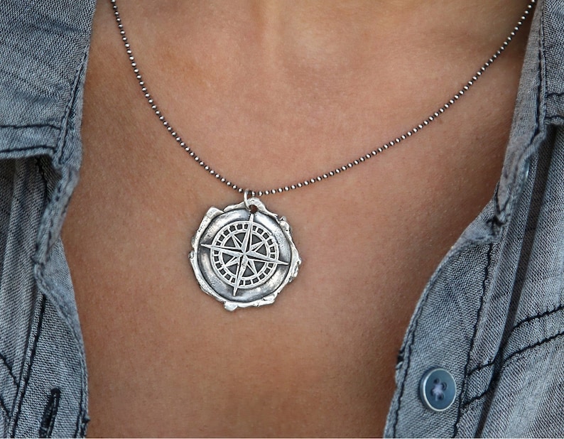 Nautical Jewelry Nautical Necklace Nautical Compass Compass - Etsy