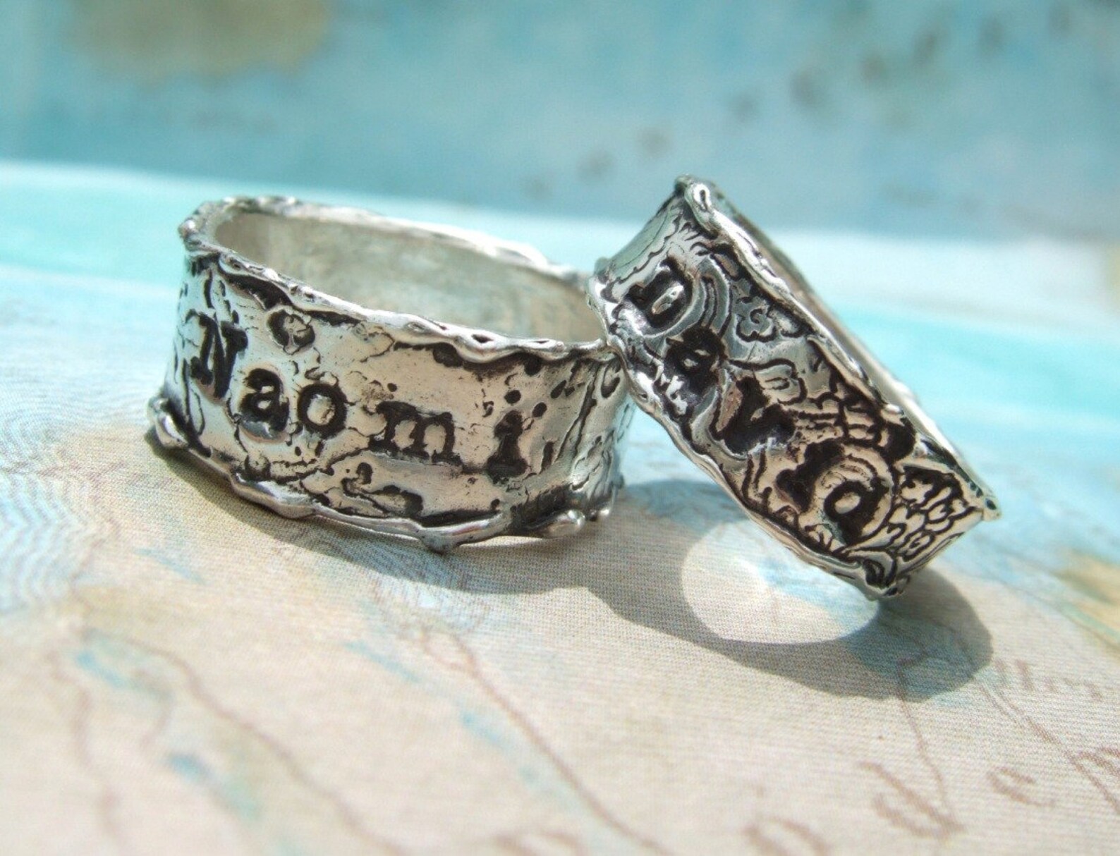 Custom Wedding Rings Personalized Wedding Bands Anniversary - Etsy