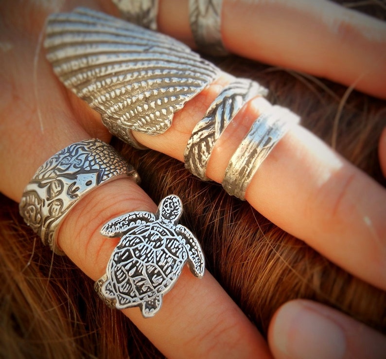 Sea Turtle Jewelry, Sea Turtle Ring, Nautical Jewelry, Beachy Sea ...