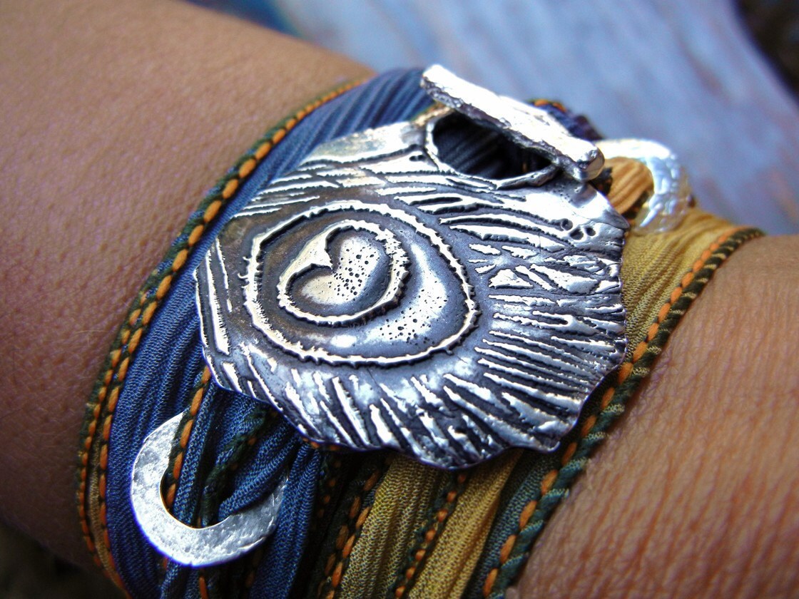 STERLING SILVER Jewelry Sterling Silver Silk Wrap Bracelet | Etsy