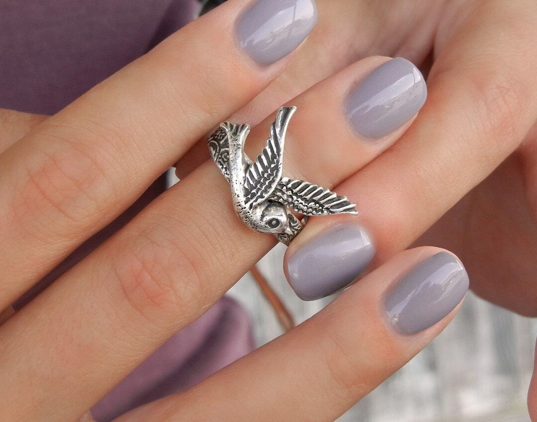 Bird Rings, Bird Jewelry, Handmade Bird Rings, Sterling Silver Bird ...