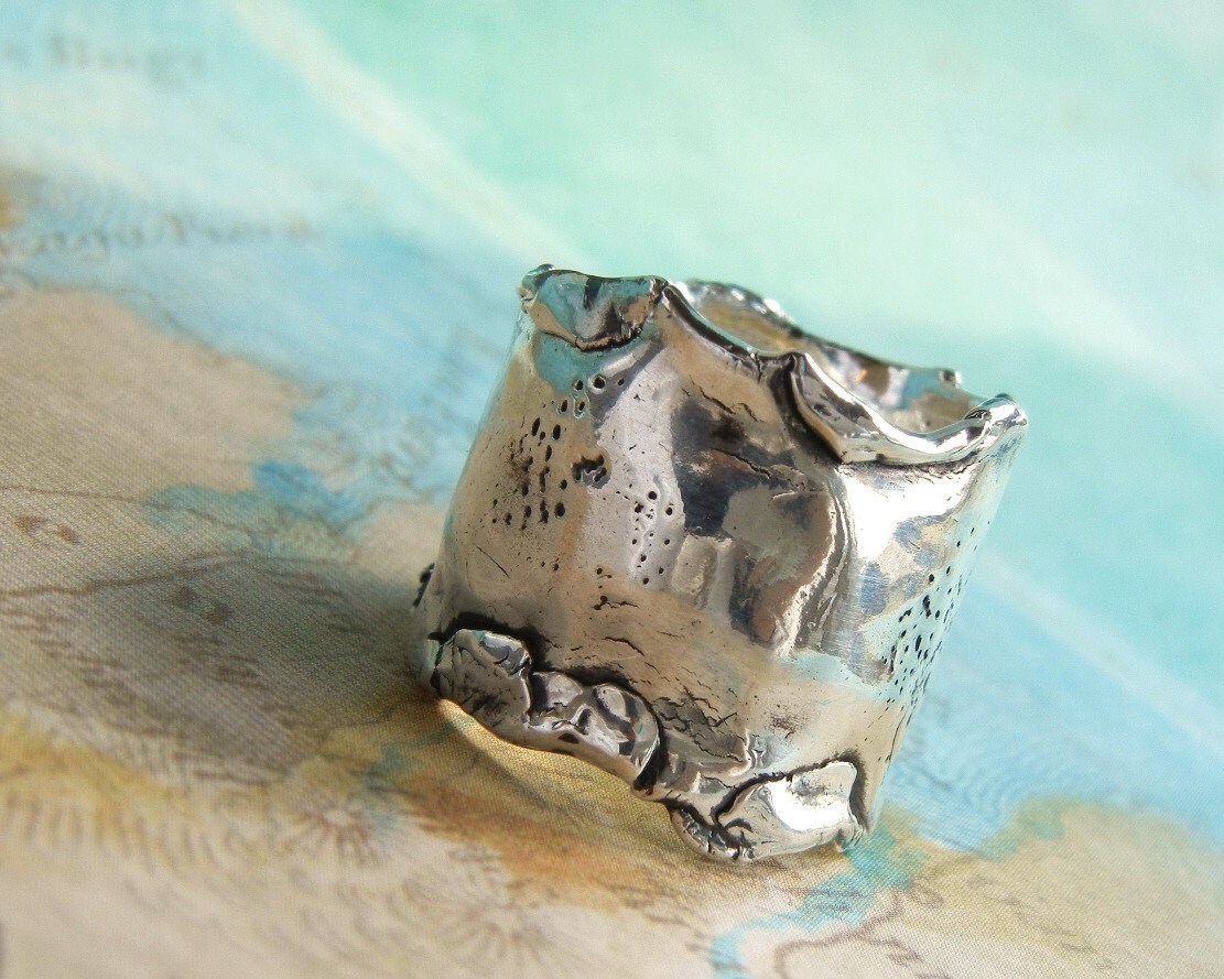 Chunky Ring, Wrap Ring, Sterling Silver Thick Ring, WIDE RING, Sterling ...