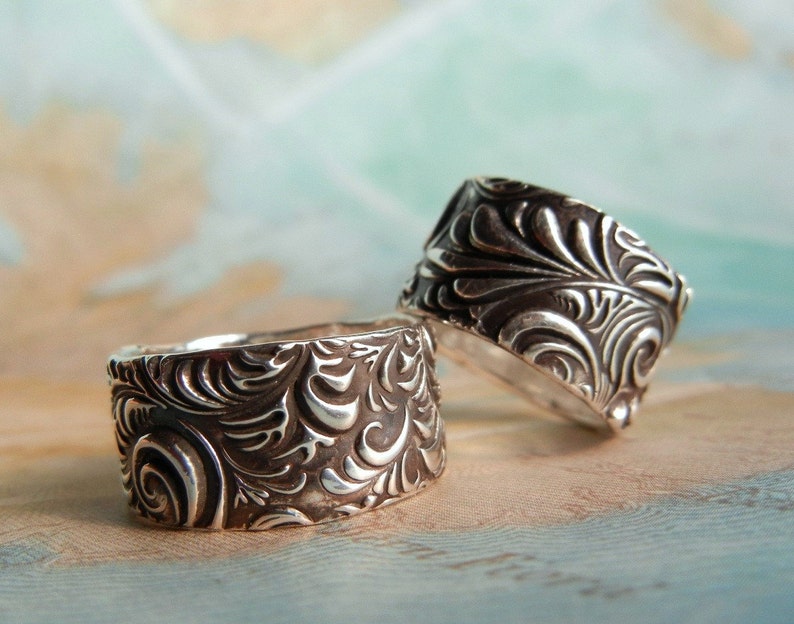 Custom Wedding Rings, Handmade Silver Wedding Rings, Silver Wedding ...