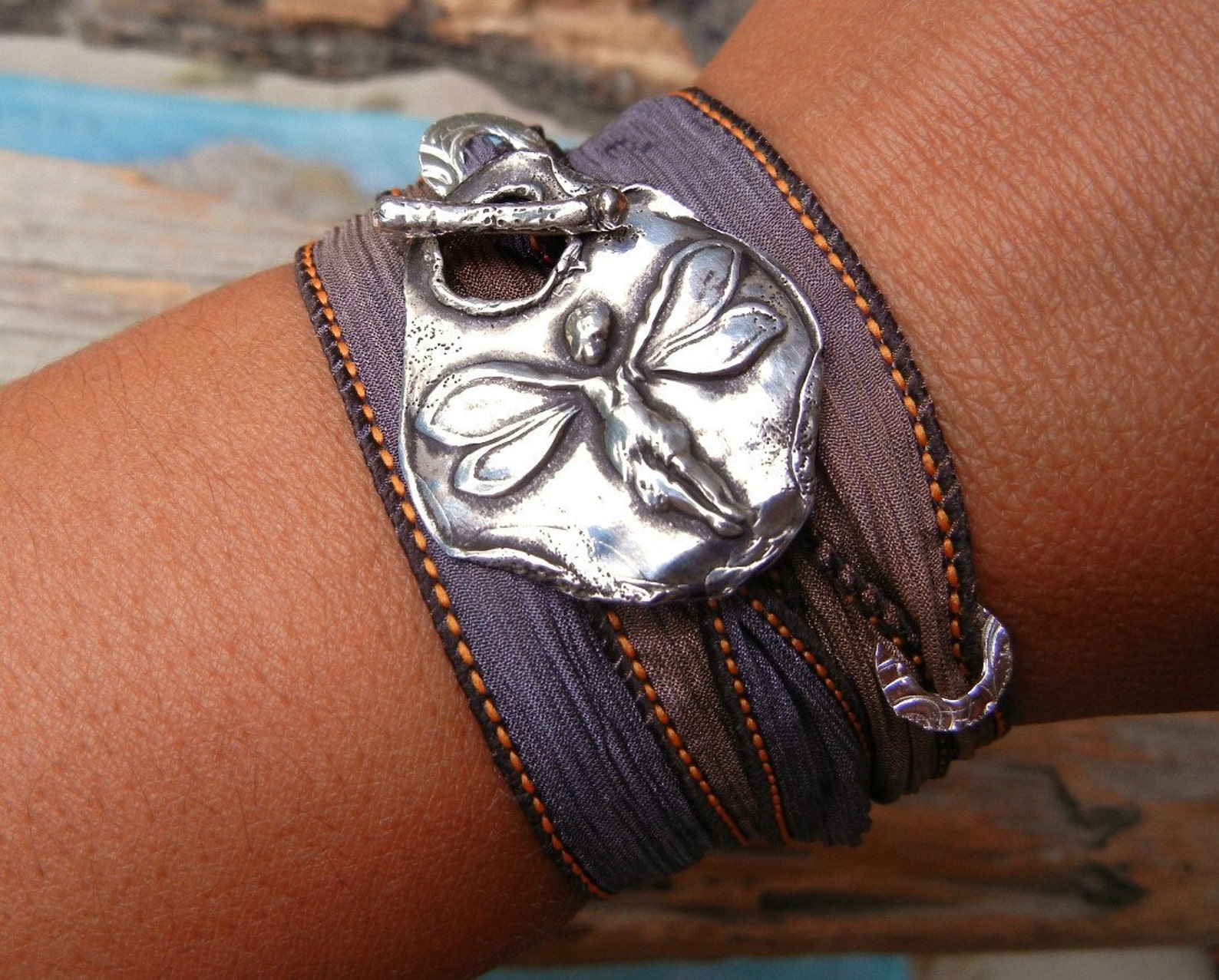 Fairy Nymph Bracelet WOODLANDS Jewelry Yoga Silk Wrap - Etsy