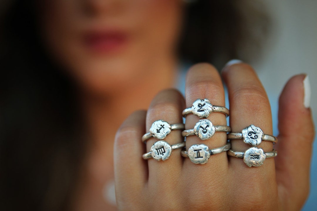 Zodiac Rings, Astrology Jewelry, Zodiac Jewelry, Sterling Silver ...